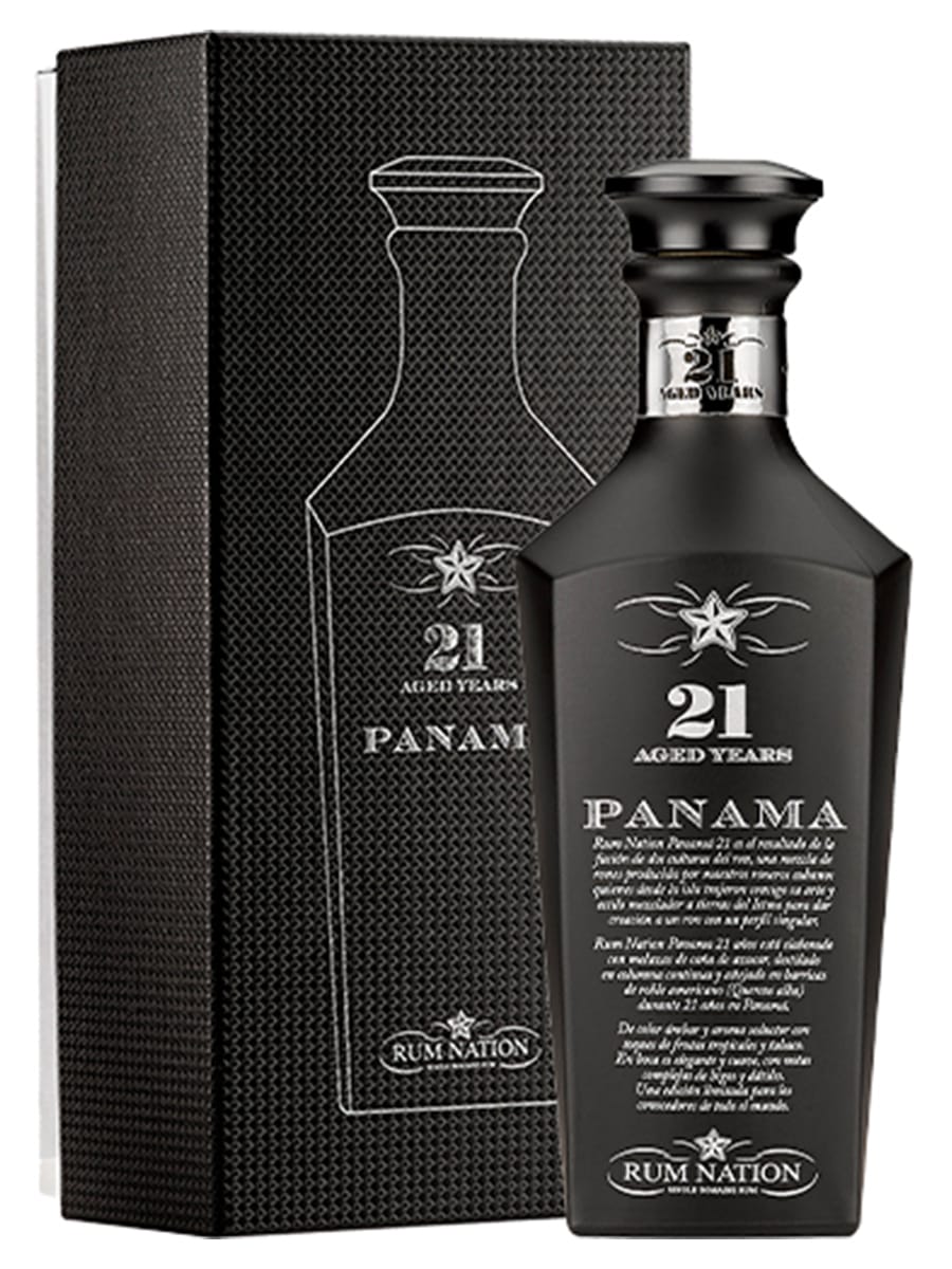 Rum Nation - Panama 21 Years Black Decanter 70 CL 43% - Rasch Vin ...