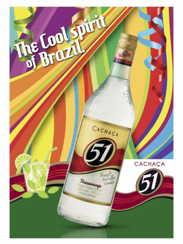 Cachaca 51 Pirassununga 70 cl. 38% - Rasch Vin & Spiritus