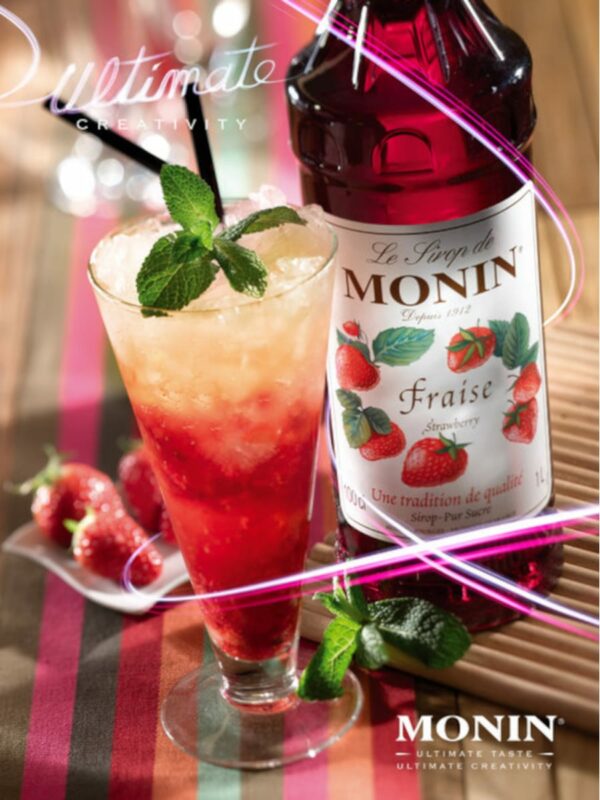 Monin Strawberry Syrup (Fraise) 70 cl. - Rasch Vin & Spiritus