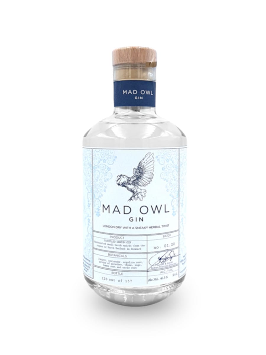 Mad Owl Gin - London Dry (DK) 50 CL 46% - Rasch Vin & Spiritus