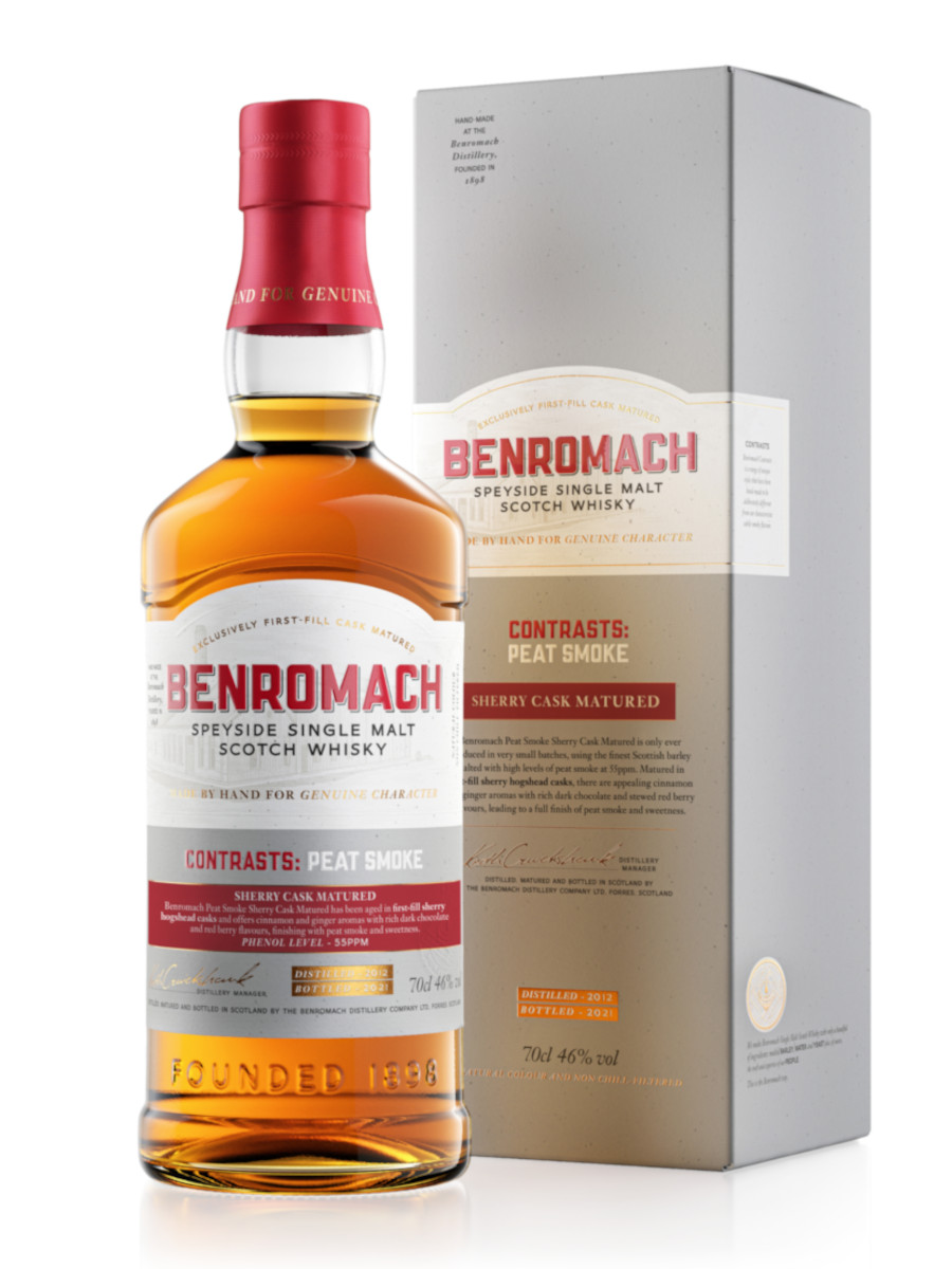 Benromach Contrasts: Peat Smoke Sherry Cask Matured 70 CL 46% - Rasch ...