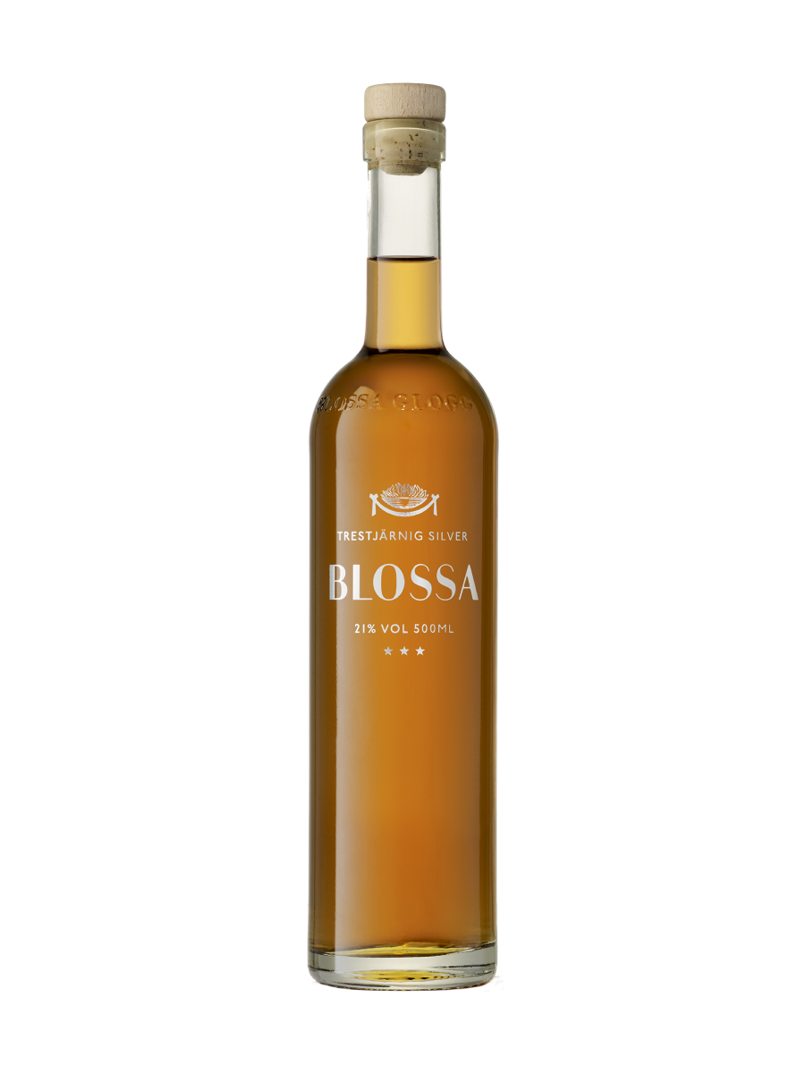 Blossa Trestjärnig *** Silver m. Rom 50 cl. 21% - Rasch Vin & Spiritus