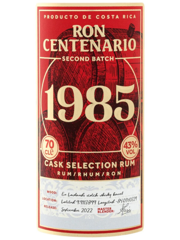 Ron Centenario Edición 1985 70 cl. 43% - Rasch Vin & Spiritus